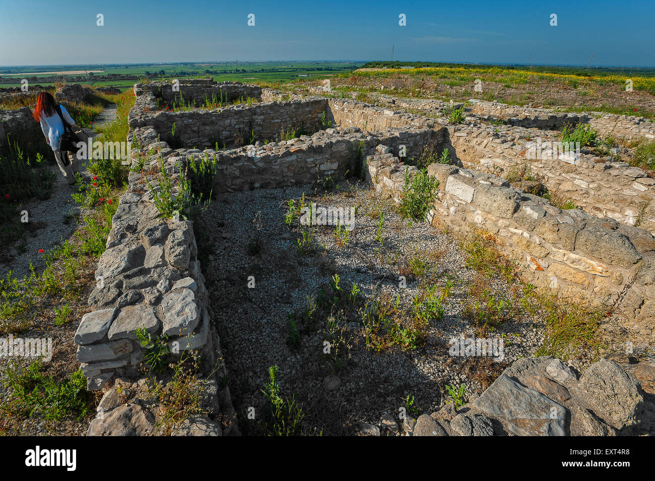 Apulia Archeologial remain of Canne della Battaglia- The town Stock ...