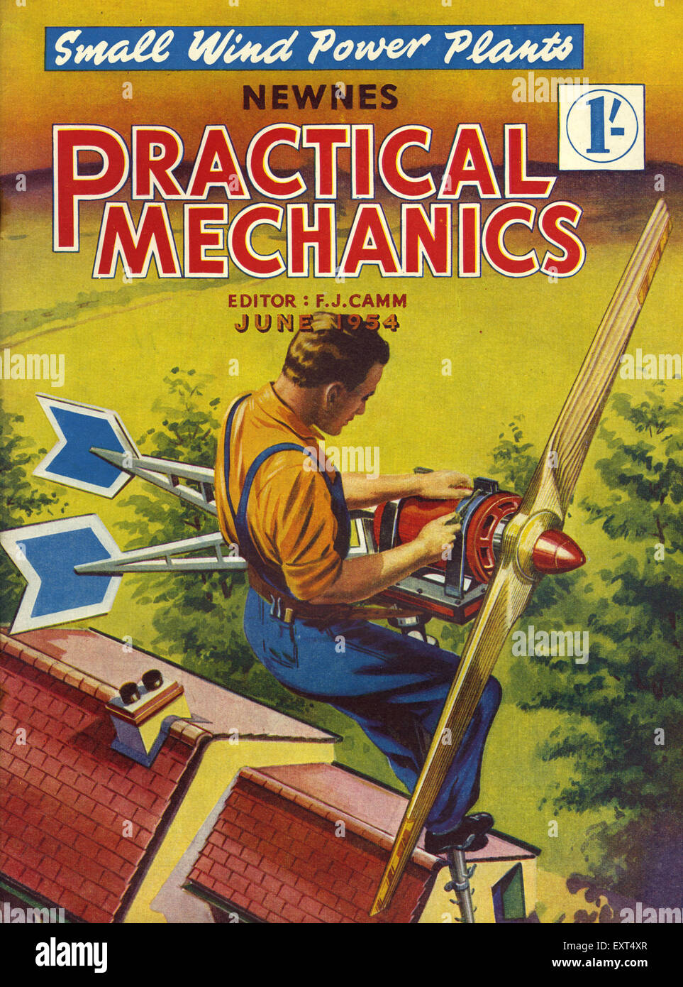 1950s UK Practical Mechanics Magazine Cover Stock Photo - Alamy