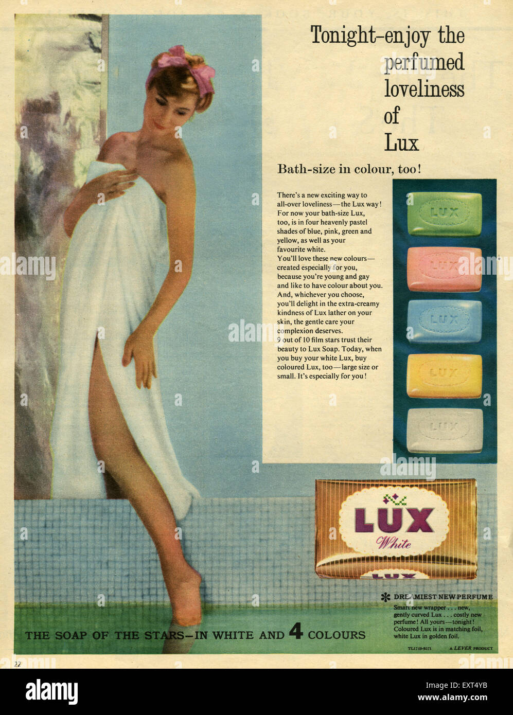 1950s UK Lux Magazine Advert Stock Photo - Alamy
