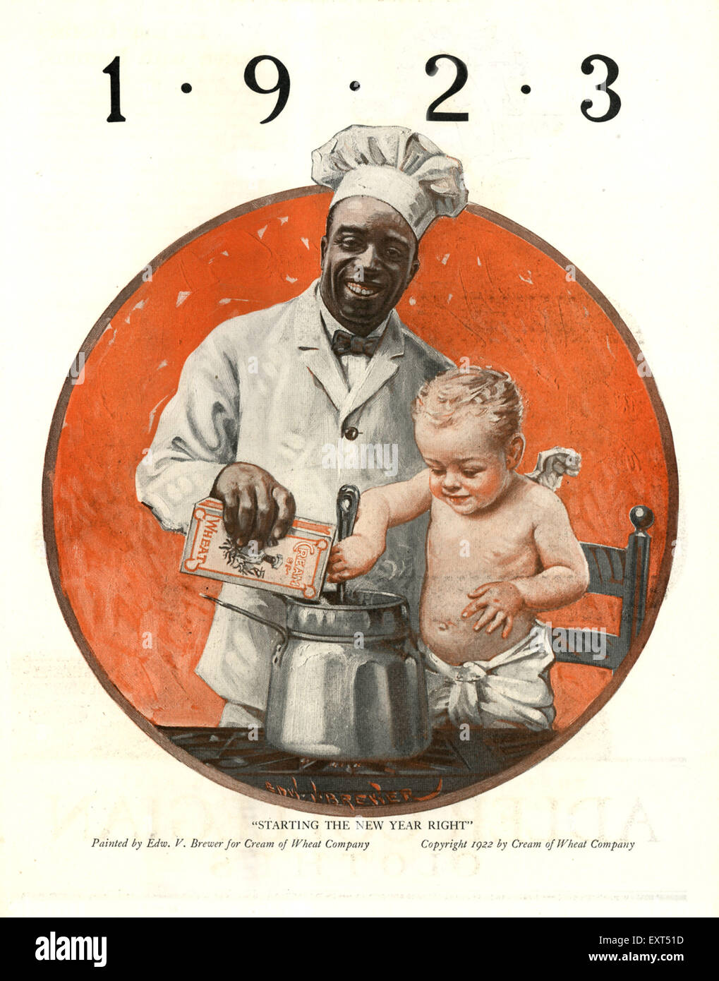 1920s USA Cream of Wheat Magazine Advert Stock Photo - Alamy