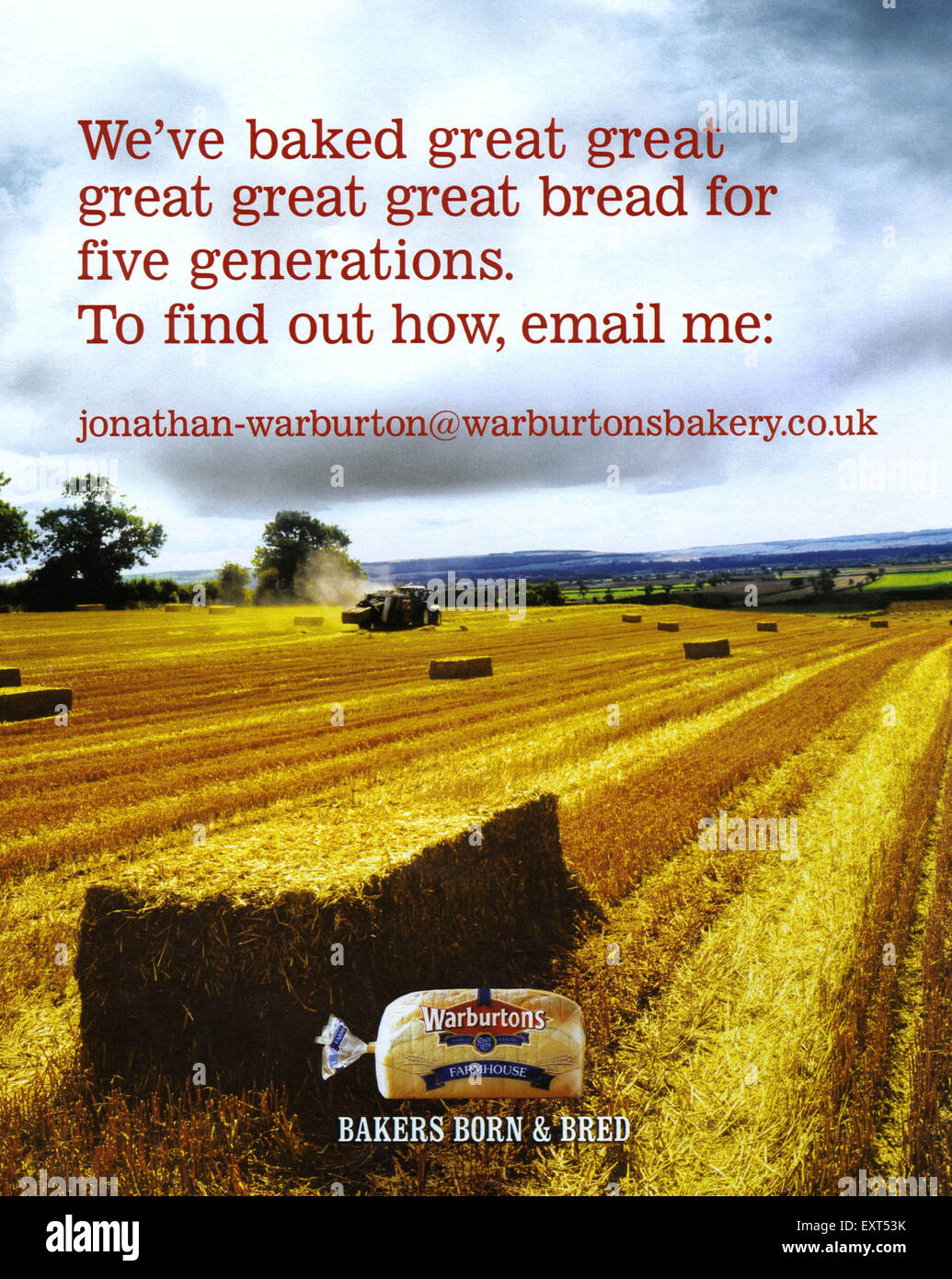 2000s UK Warburtons Magazine Advert Stock Photo - Alamy
