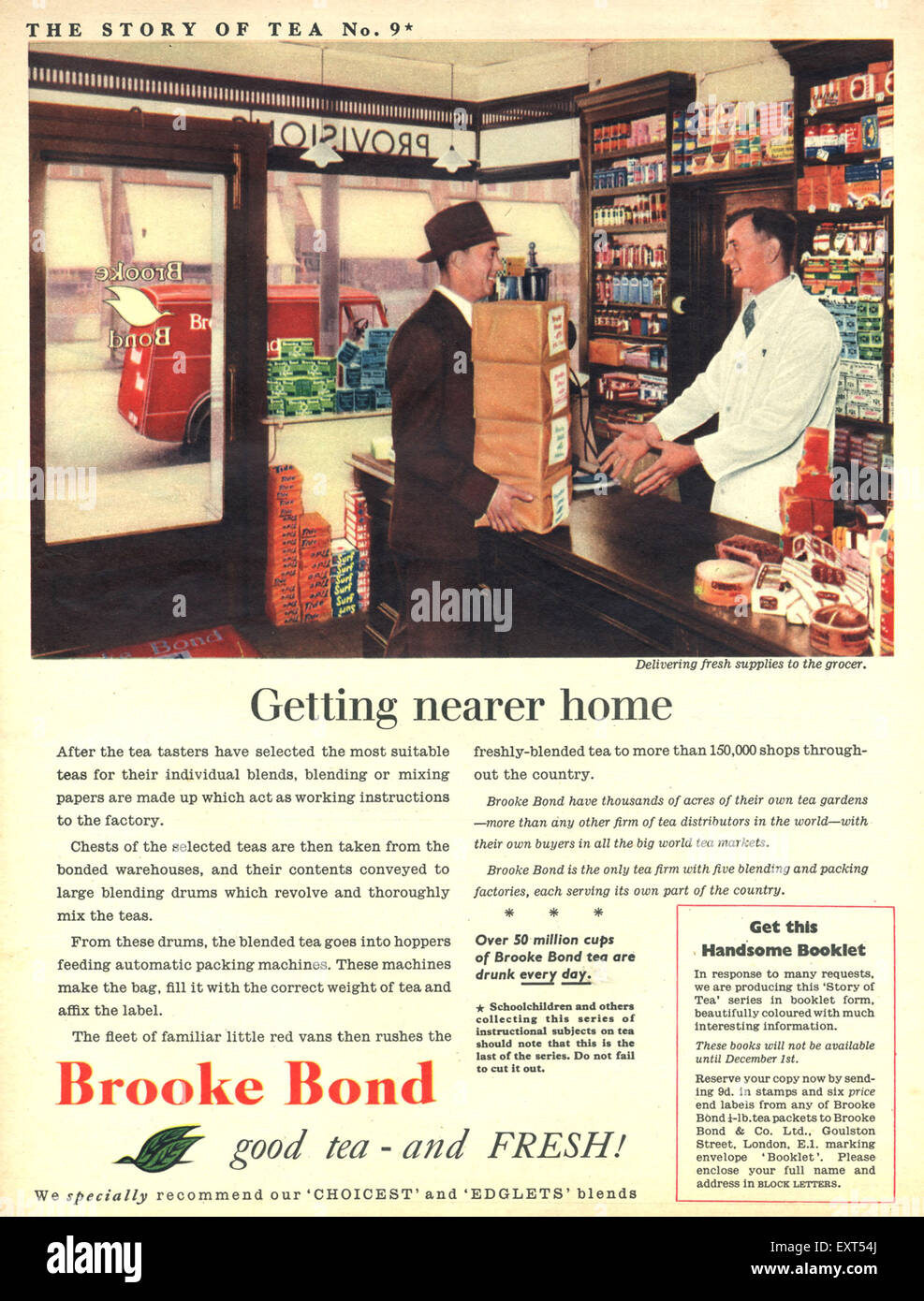 1950s UK Brooke Bond Magazine Advert Stock Photo - Alamy