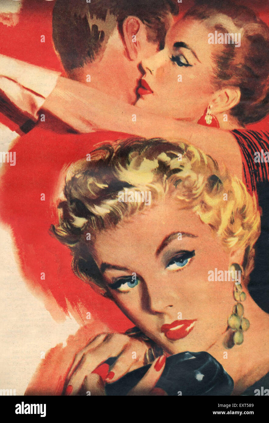 1950s UK Jealousy Magazine Plate Stock Photo - Alamy