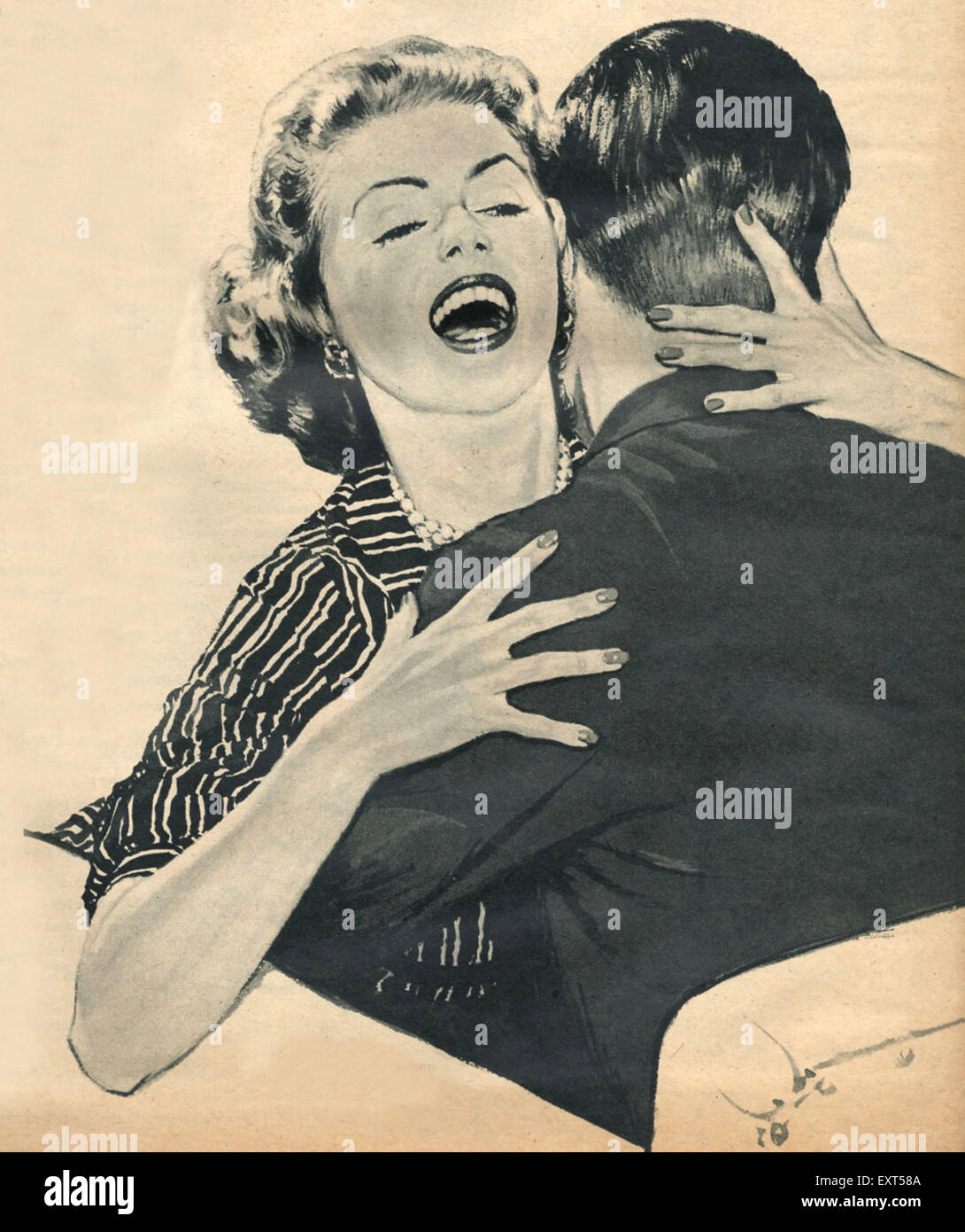 Laughing woman 1950s hi-res stock photography and images - Alamy