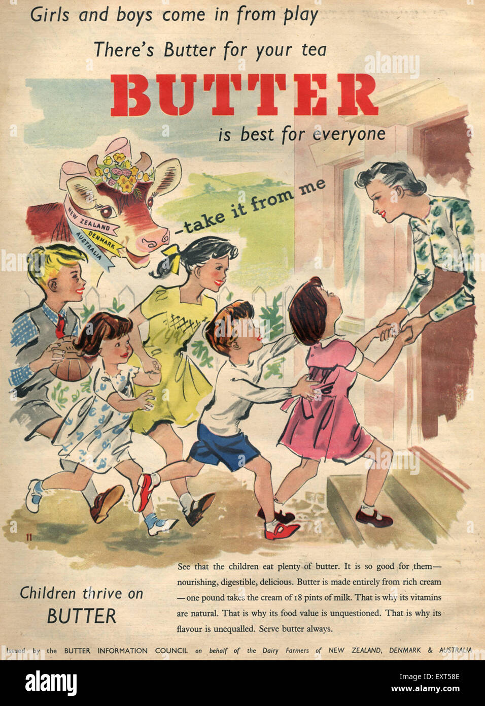 Butter advert 1950s hi-res stock photography and images - Alamy