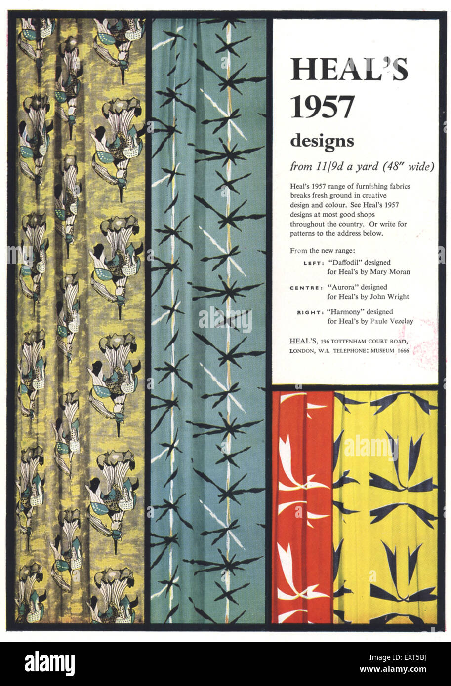 1950s UK Heal's Magazine Advert Stock Photo - Alamy