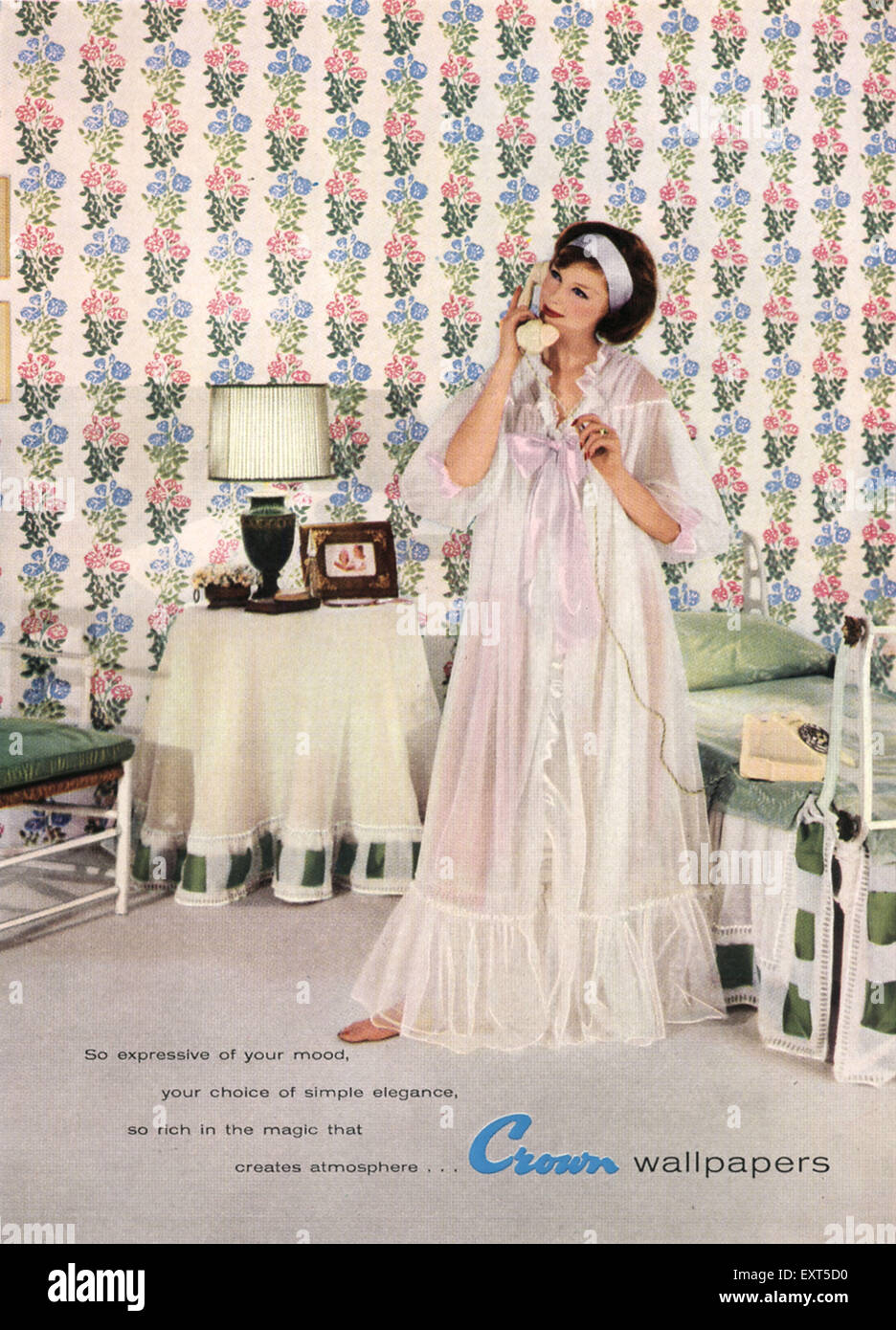 1950s UK Crown Magazine Advert Stock Photo - Alamy