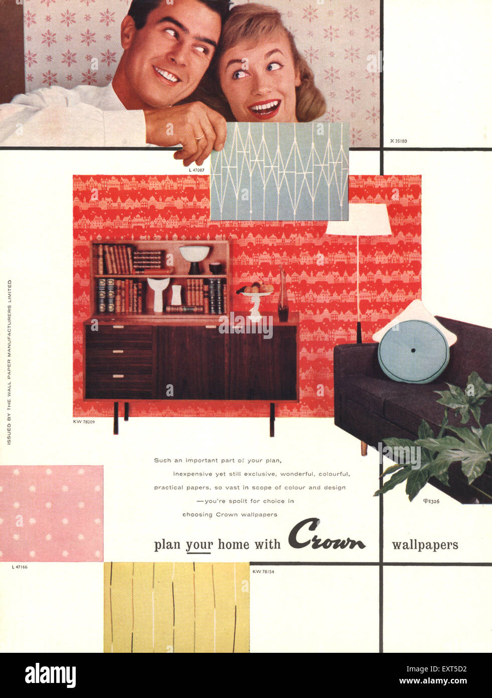 1950s UK Crown Magazine Advert Stock Photo - Alamy