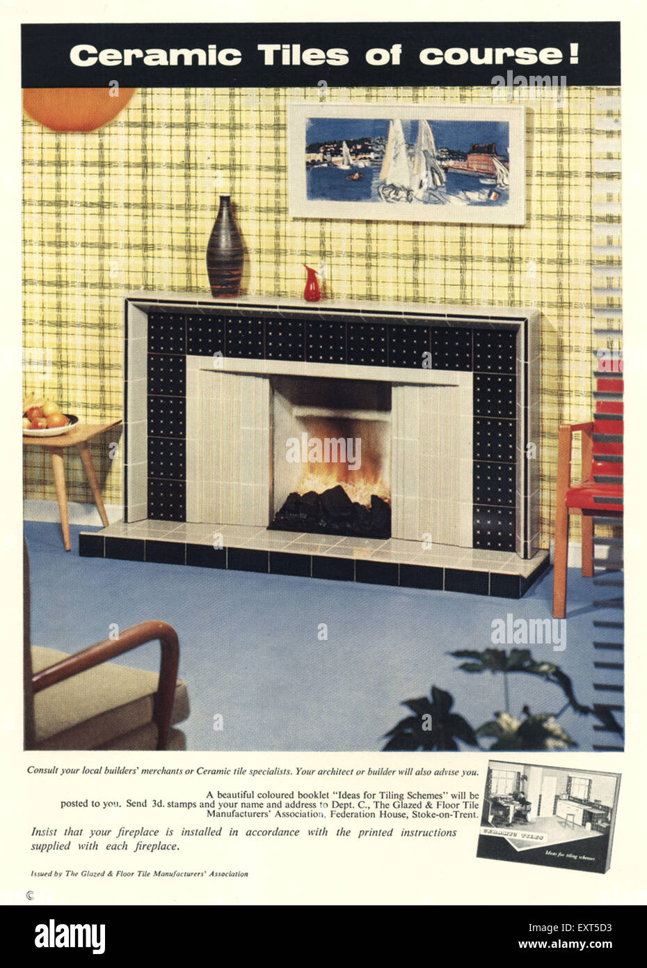1950s UK Ceramic Tiles Magazine Advert Stock Photo - Alamy