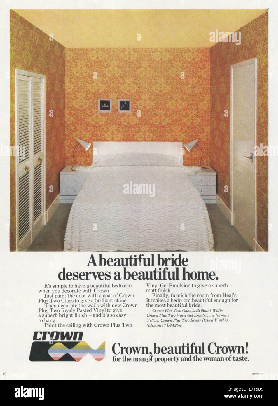 1960s UK Crown Magazine Advert Stock Photo - Alamy