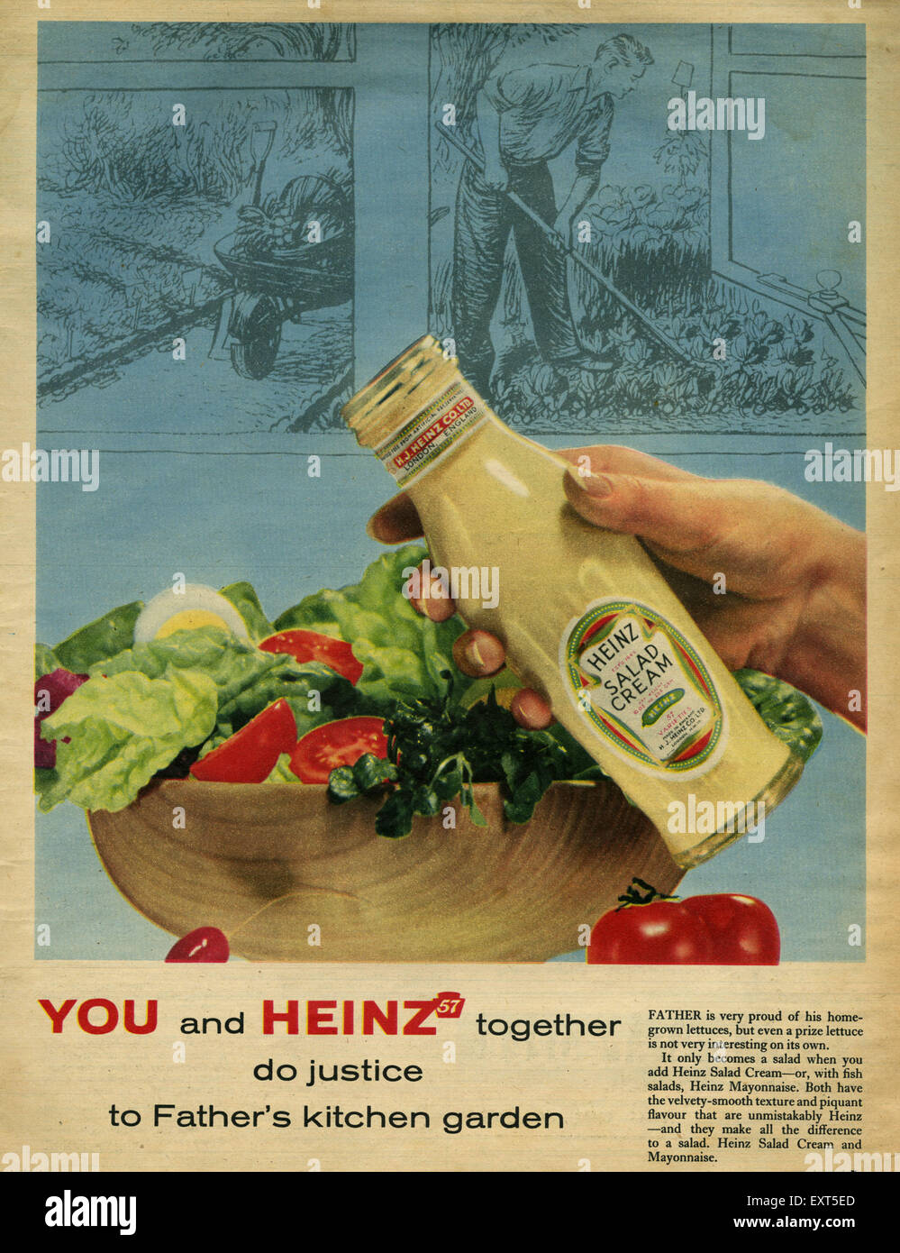 1950s UK Heinz Magazine Advert Stock Photo - Alamy