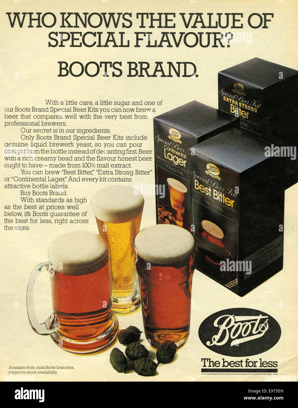 1980s UK Boots Brand Magazine Advert Stock Photo - Alamy