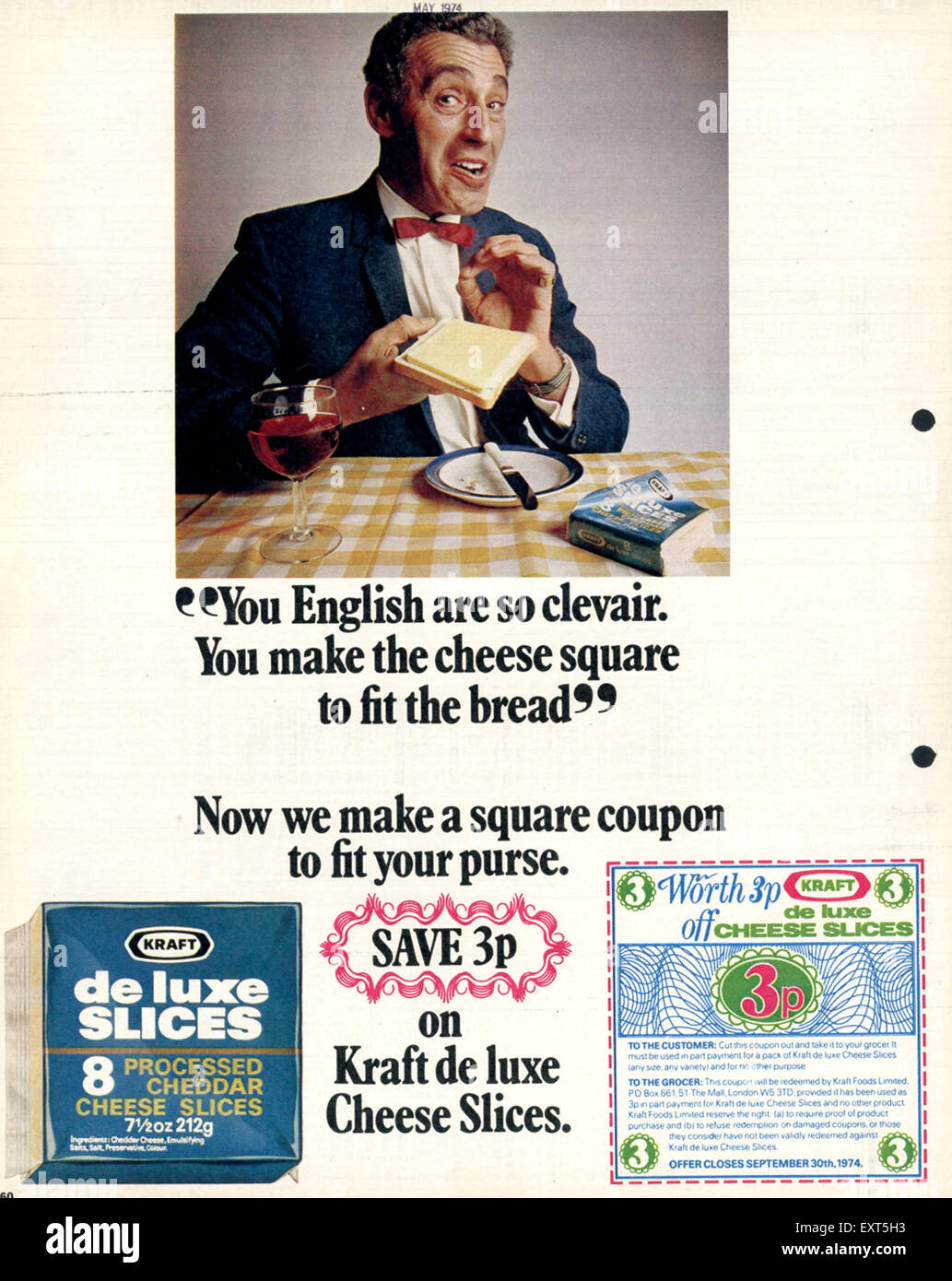 1970s UK Kraft Magazine Advert Stock Photo - Alamy