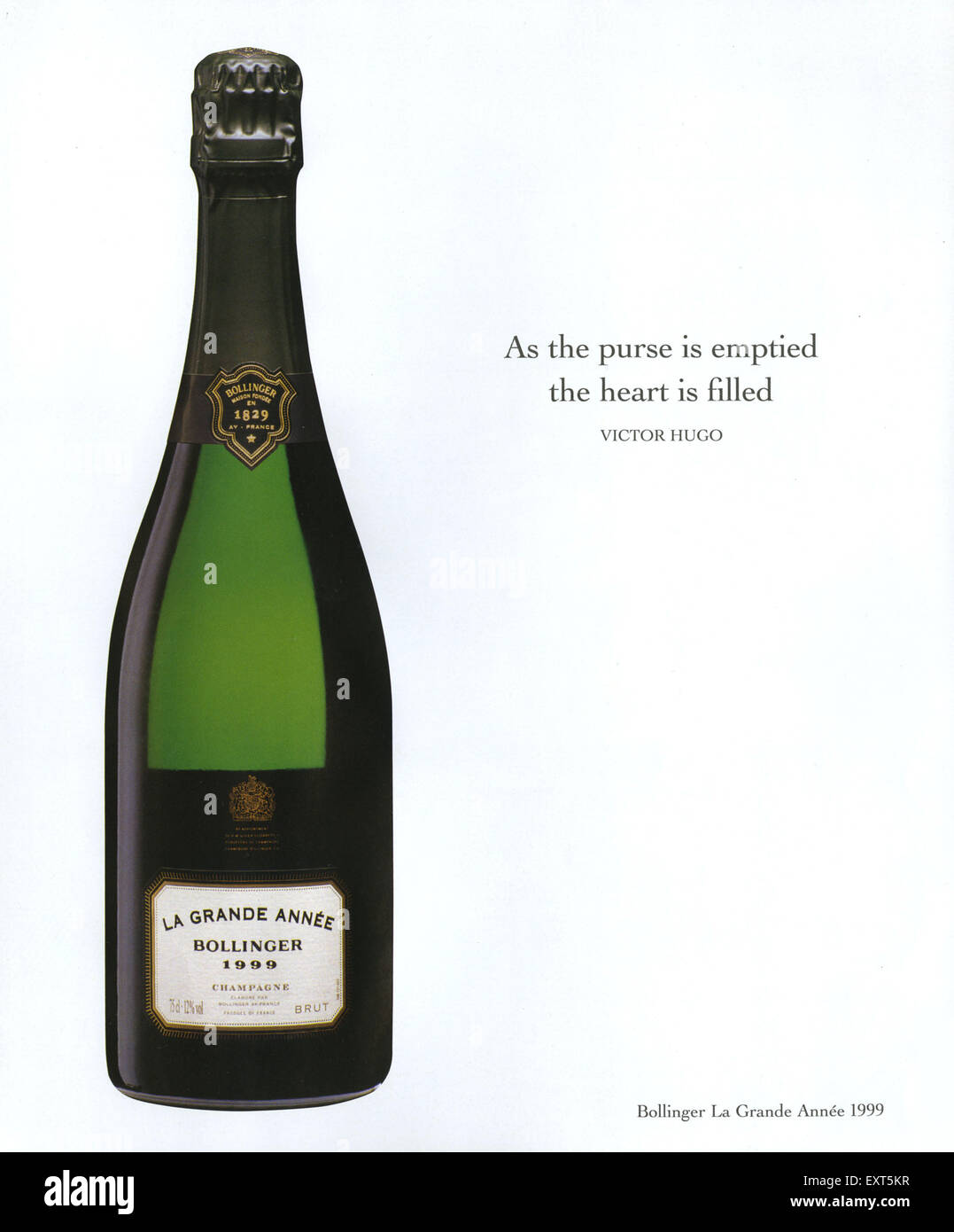 2000s UK Bollinger Magazine Advert Stock Photo - Alamy