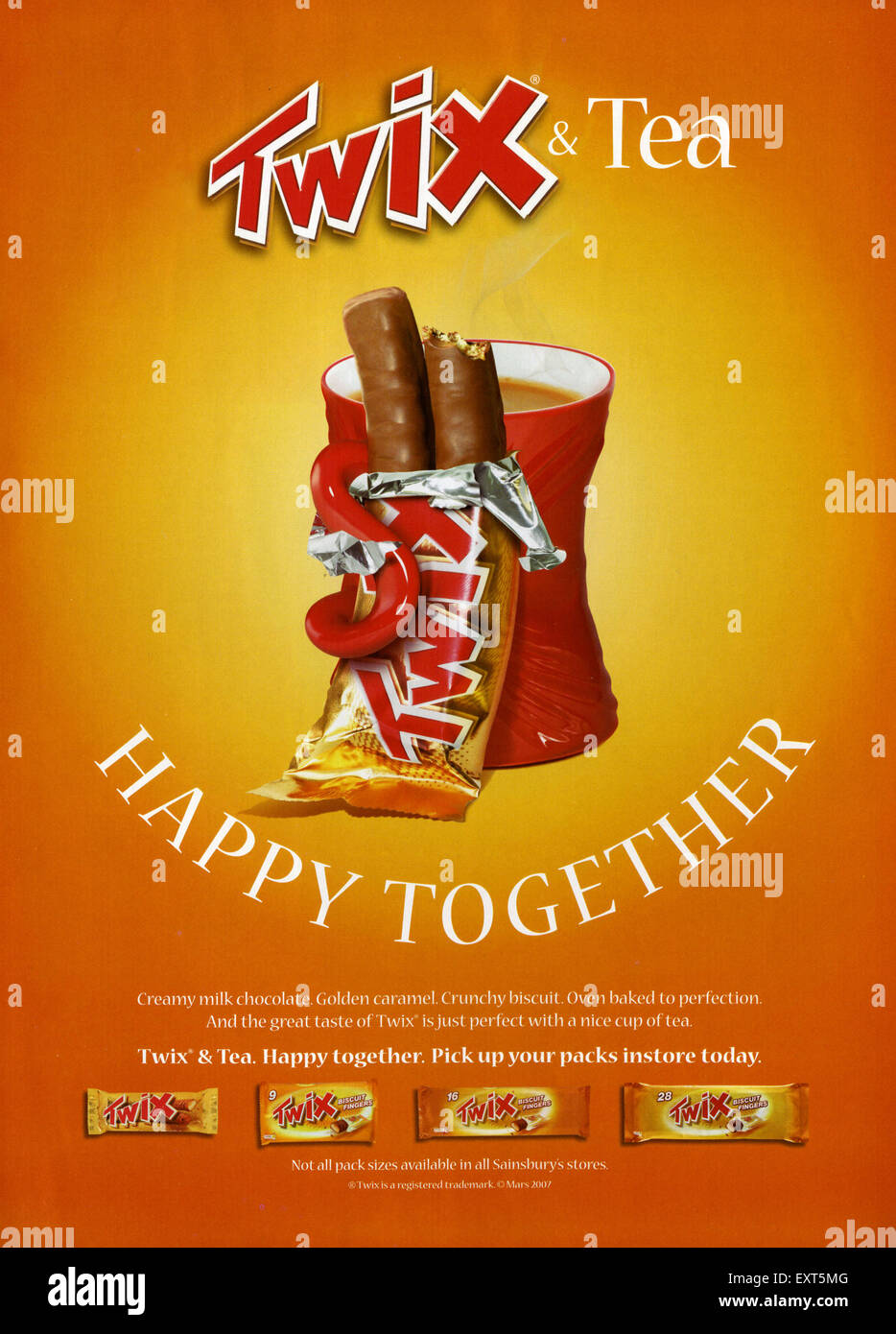 2000s UK Twix Magazine Advert Stock Photo - Alamy