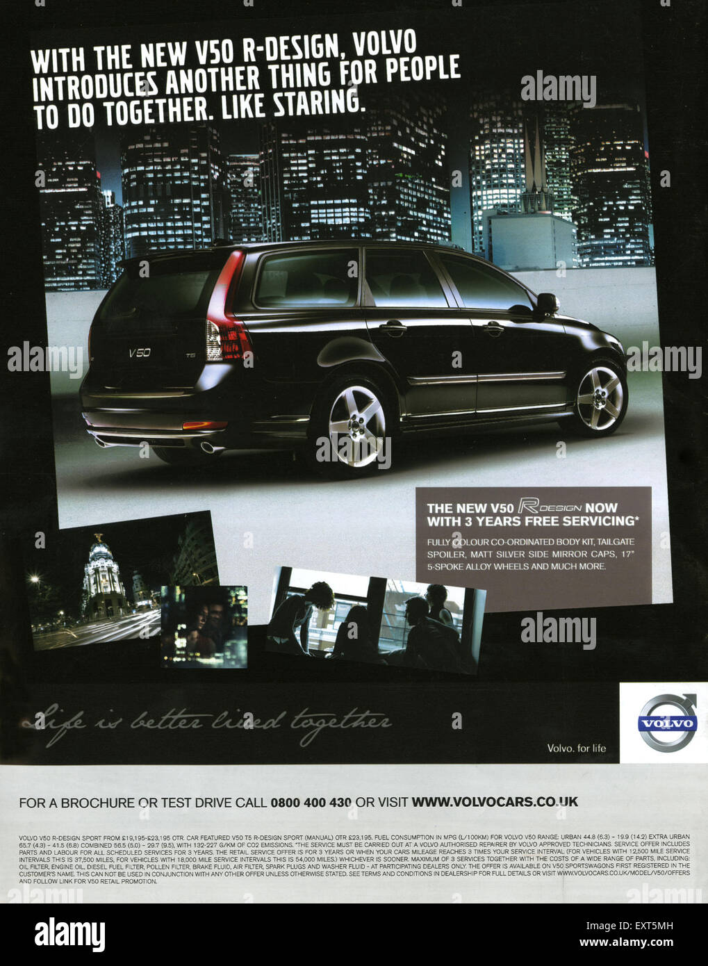 2000s UK Volvo V50 Magazine Advert Stock Photo - Alamy