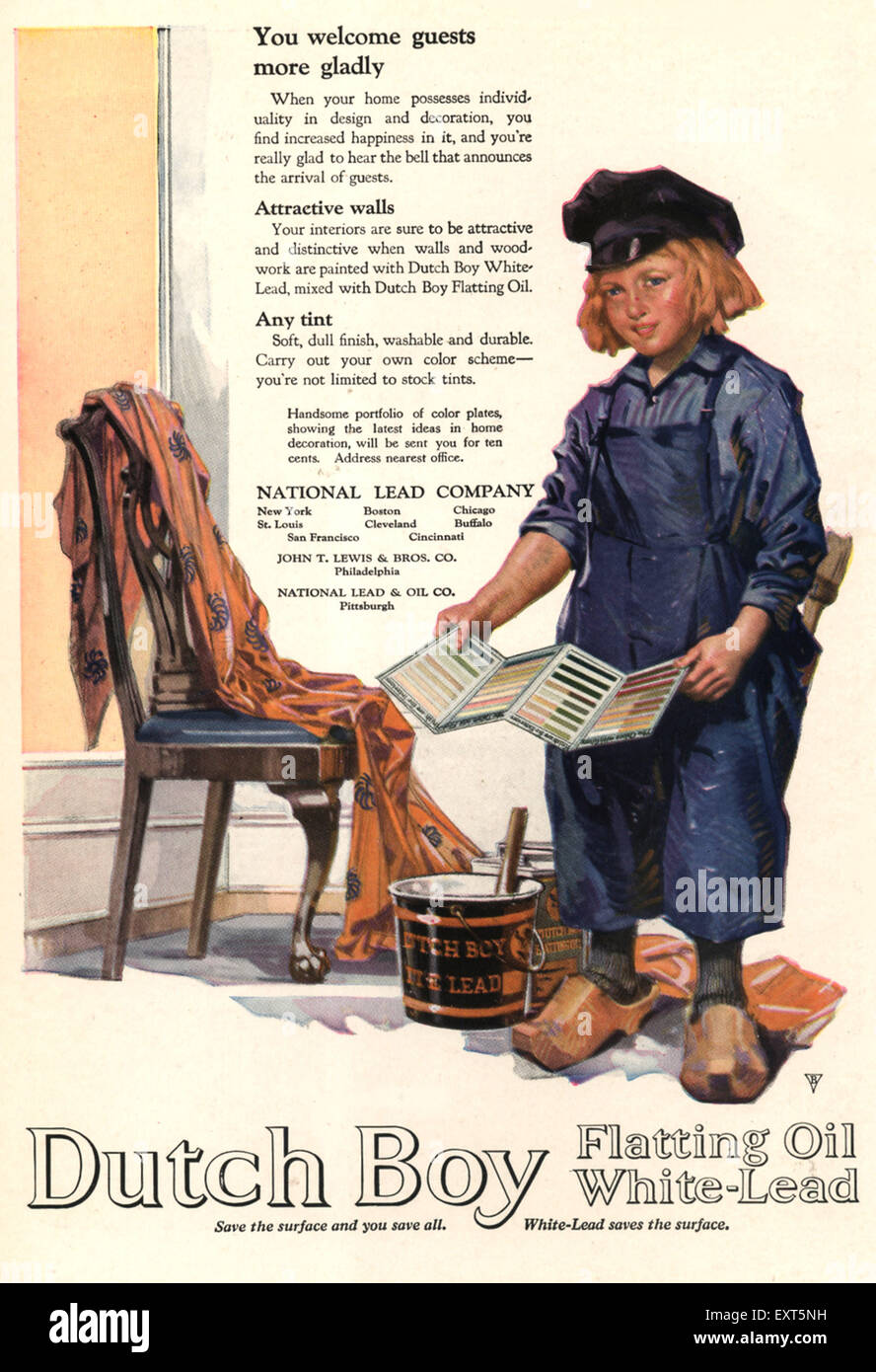 1920s USA Dutch Boy Magazine Advert Stock Photo - Alamy