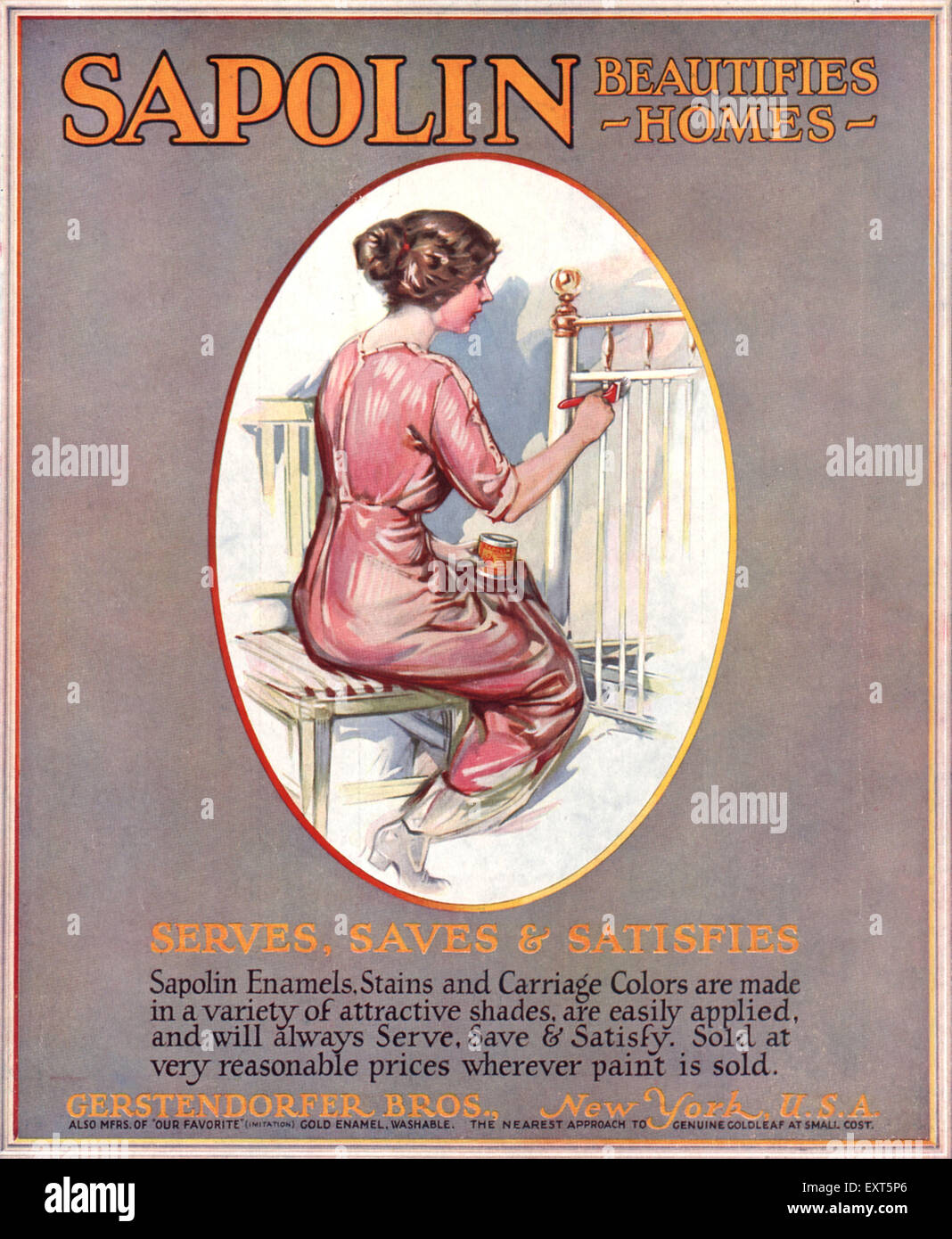 1920s USA Sapolin Magazine Advert Stock Photo - Alamy