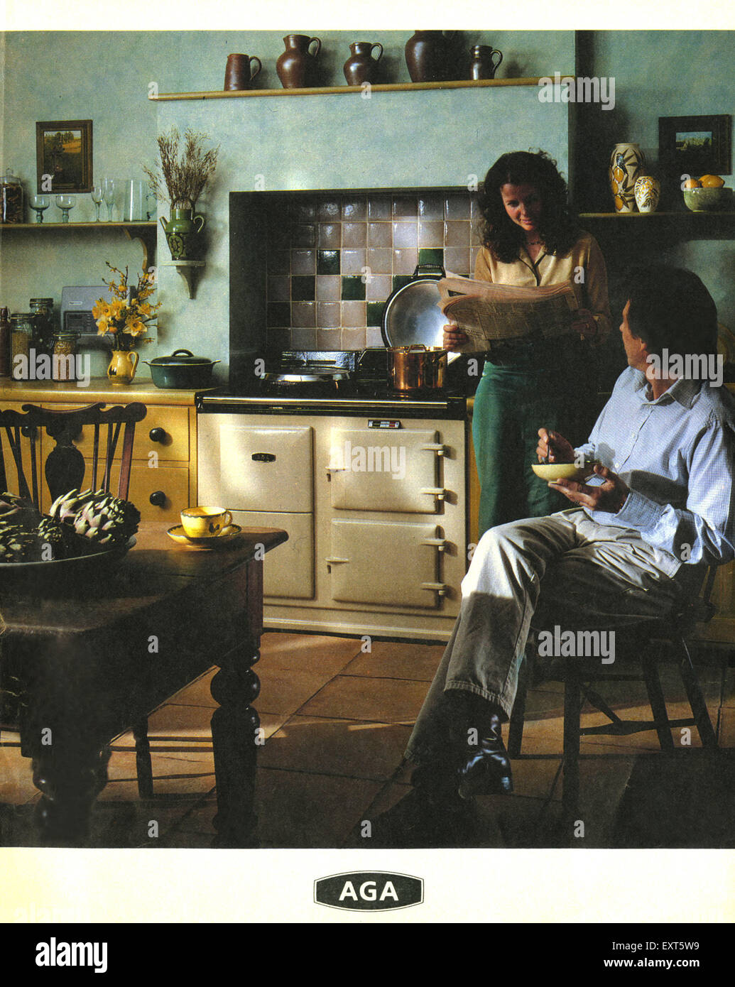 1990s UK Aga Magazine Advert Stock Photo - Alamy