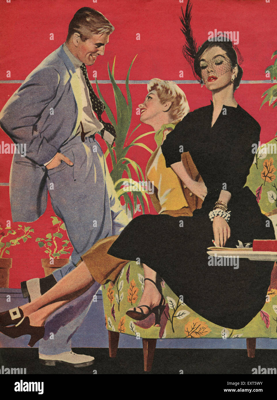 1950s UK Jealousy Magazine Plate Stock Photo - Alamy
