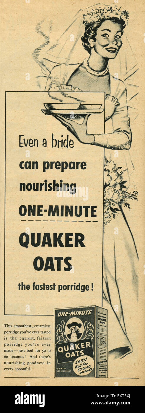 Quaker oats advert hi-res stock photography and images - Alamy