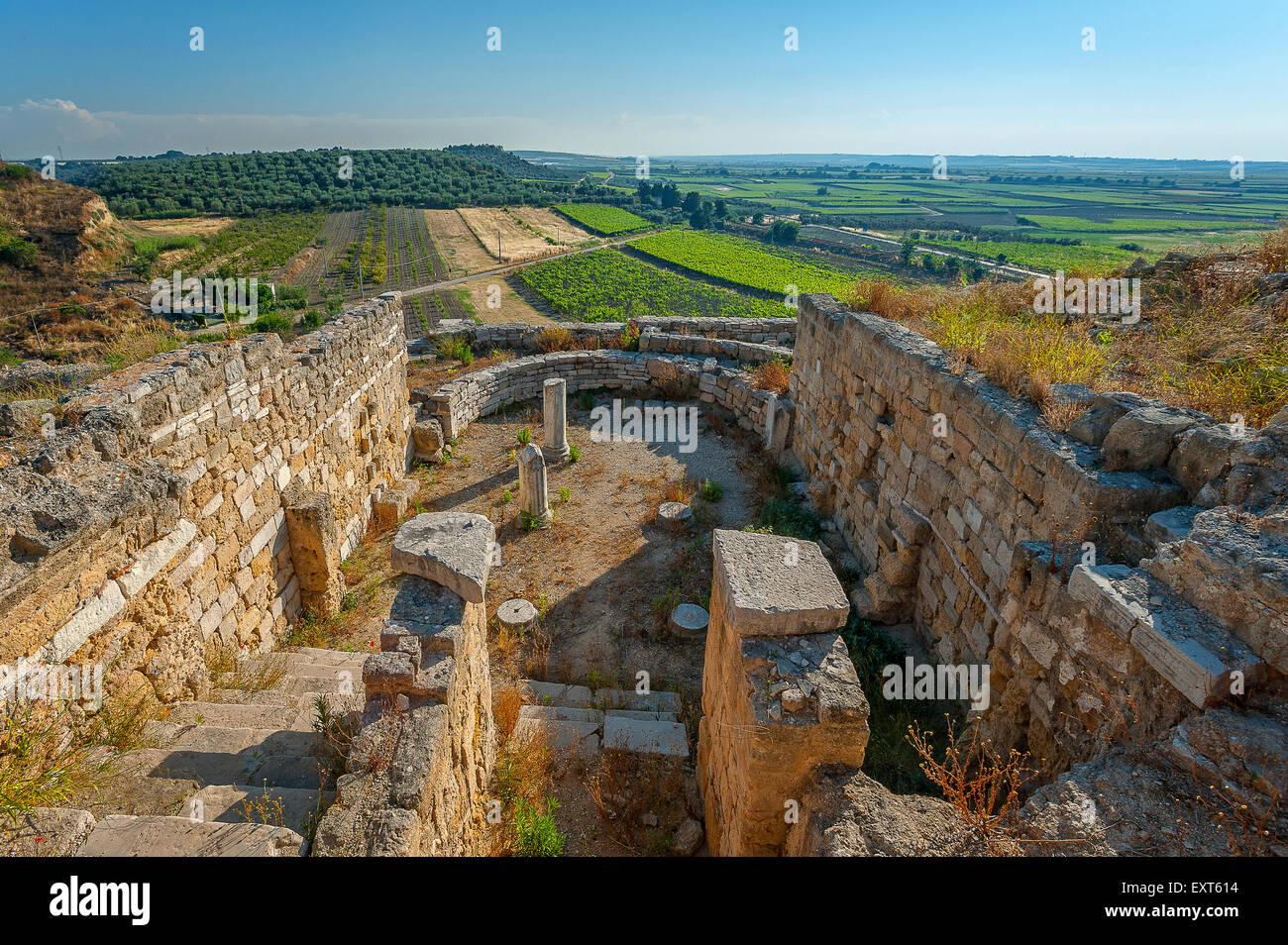 Apulia Archeologial remain of Canne della Battaglia -area of basilicas ...