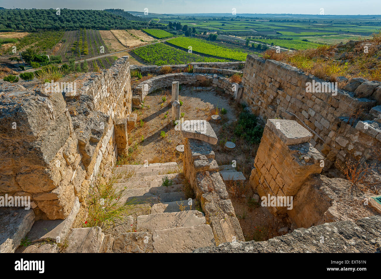 Apulia Archeologial remain of Canne della Battaglia -area of basilicas ...