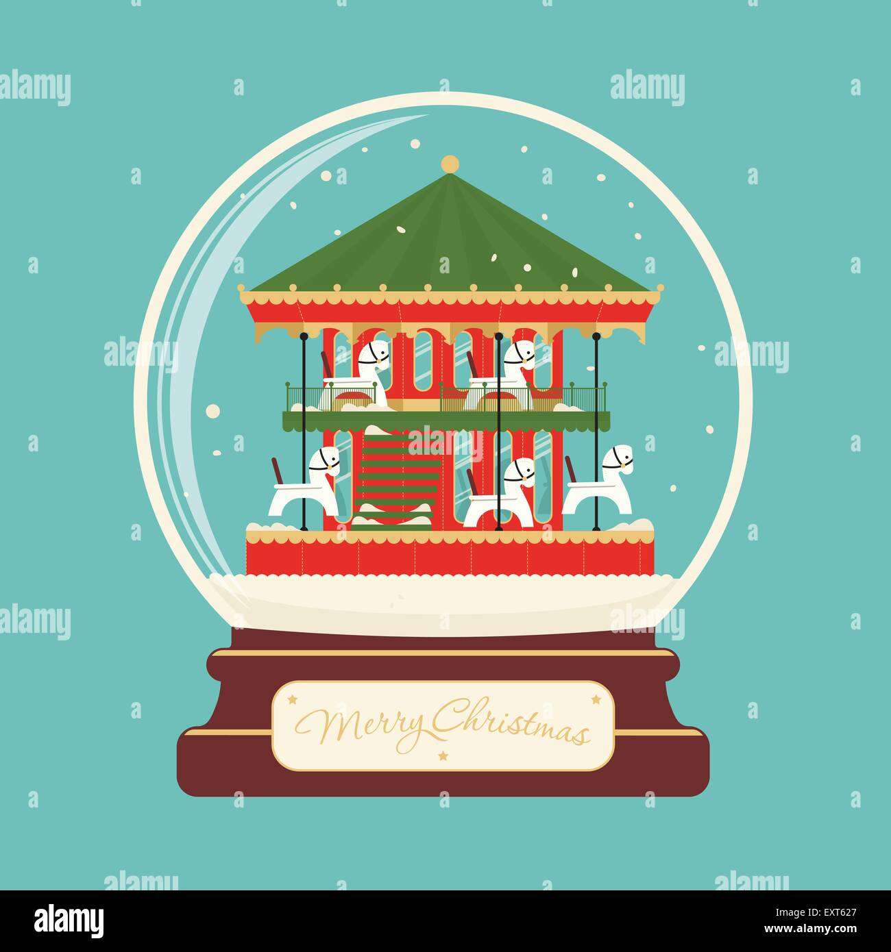 Christmas children retro Stock Vector Images - Alamy