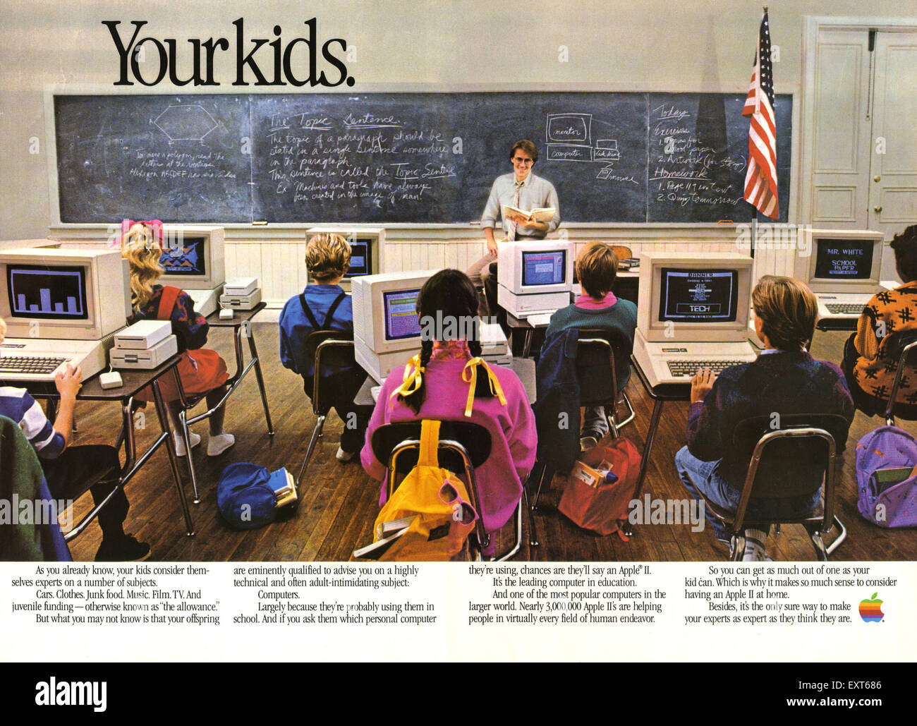 1970s USA Apple Magazine Advert Stock Photo - Alamy