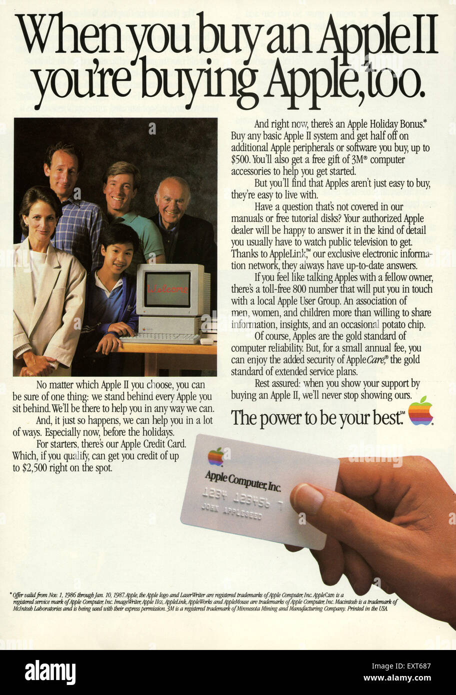 1980s USA Apple Magazine Advert Stock Photo - Alamy