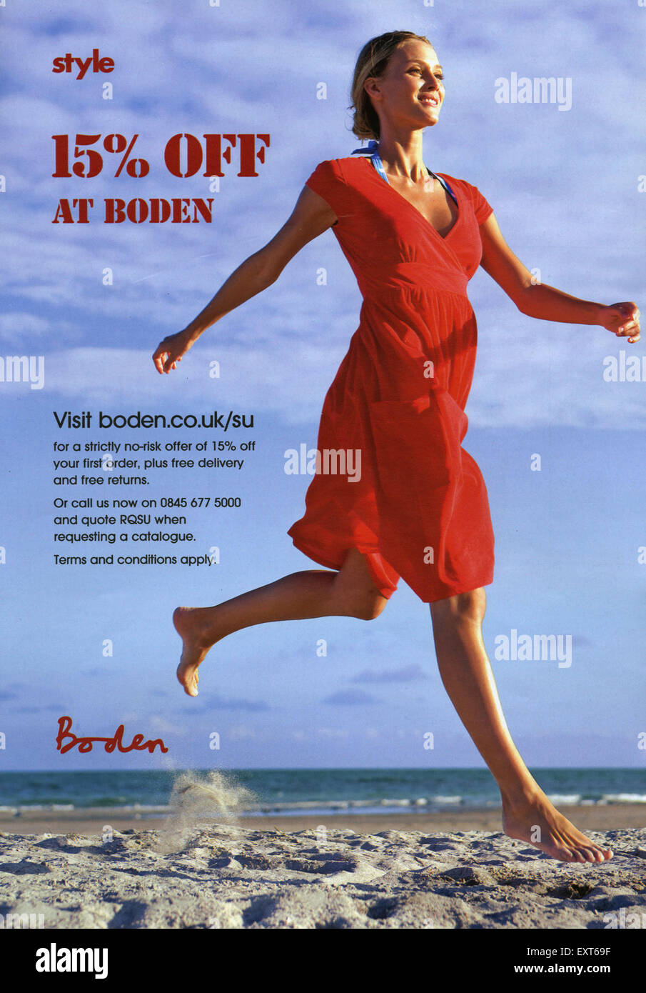 2000s UK Boden Magazine Advert Stock Photo - Alamy