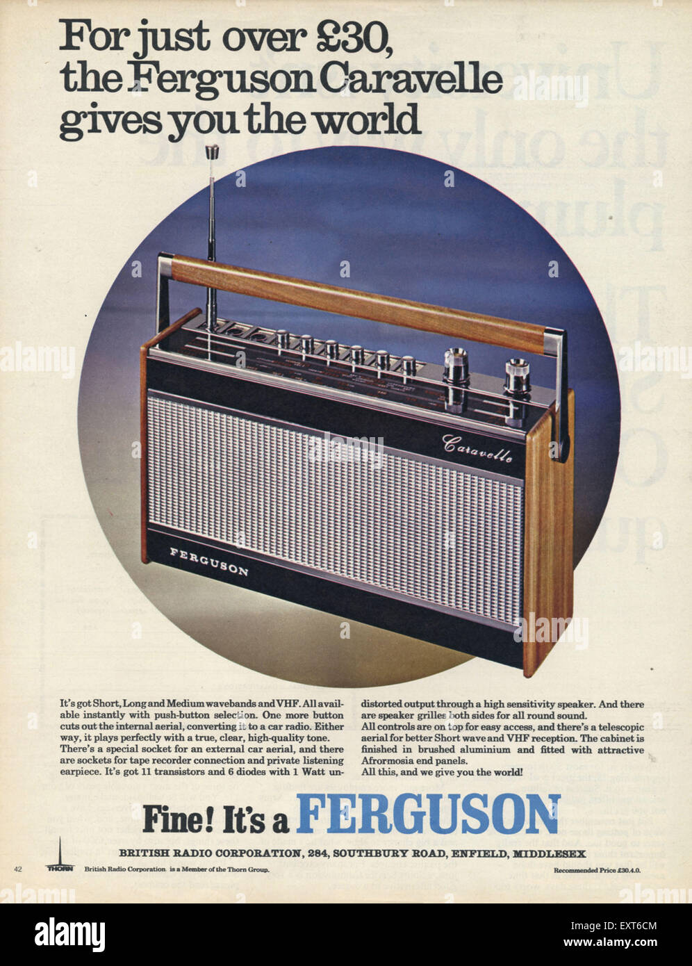 1970s UK Ferguson Magazine Advert Stock Photo - Alamy