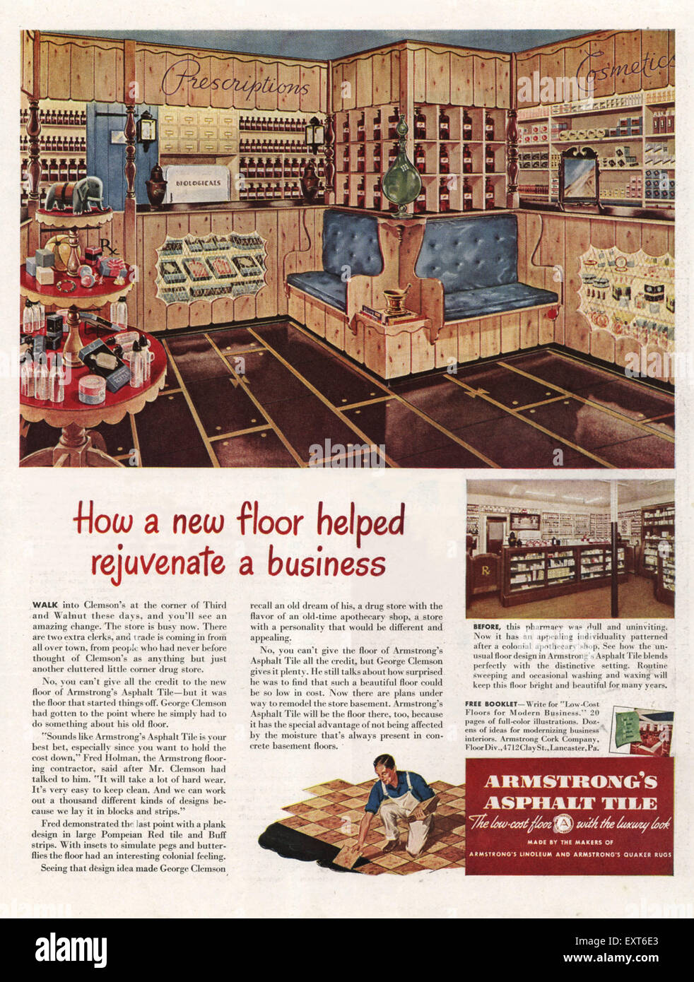 1930s USA Armstrong's Magazine Advert Stock Photo - Alamy