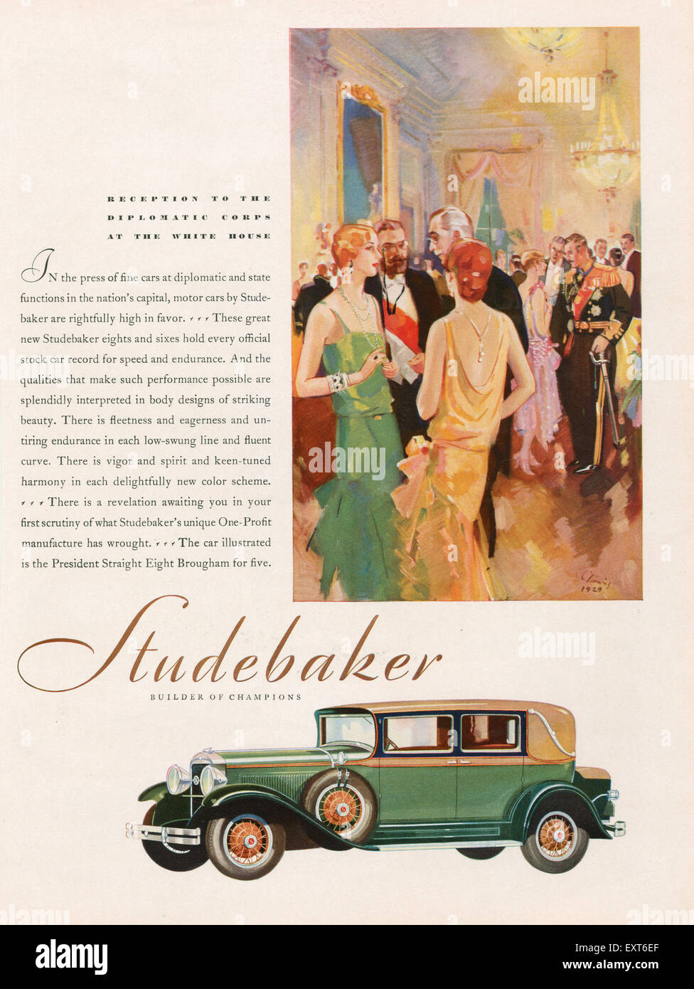 1920s USA Studebaker Magazine Advert Stock Photo - Alamy