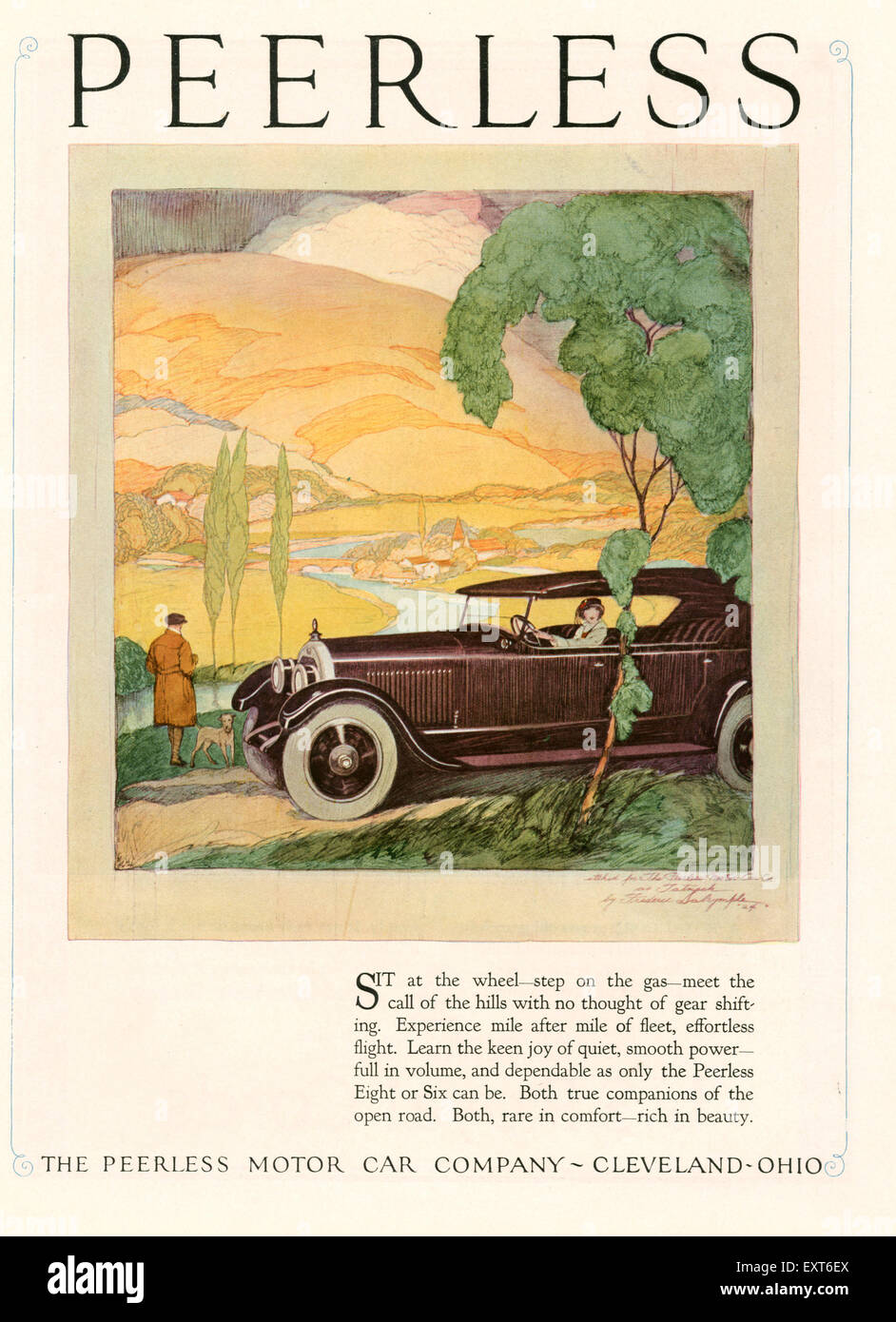 1920s USA Peerless Magazine Advert Stock Photo - Alamy