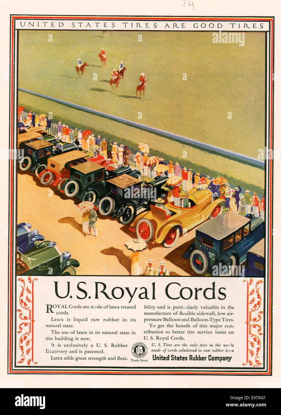 1920s USA US Royal Cords Magazine Advert Stock Photo - Alamy