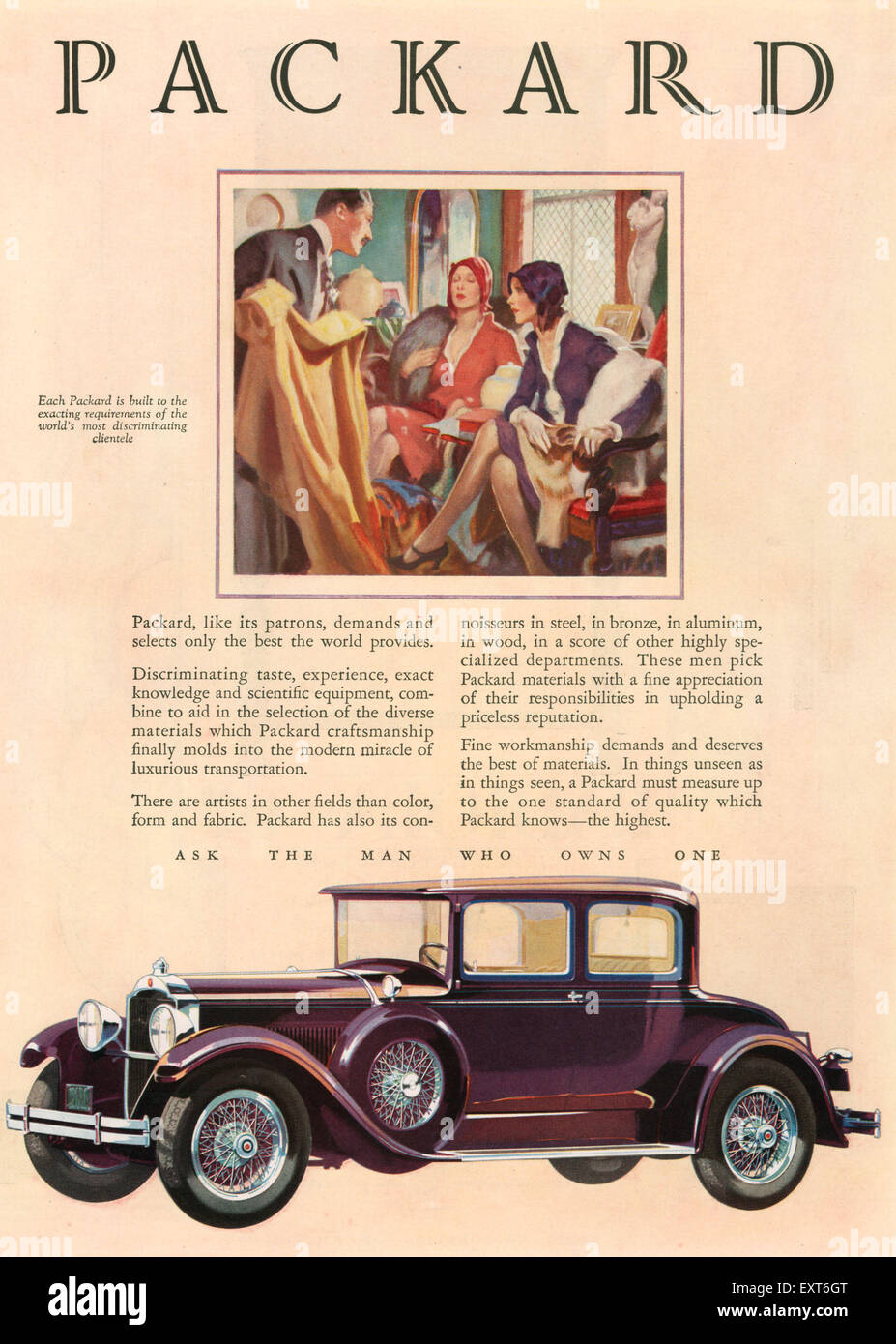 1920s USA Packard Magazine Advert Stock Photo - Alamy