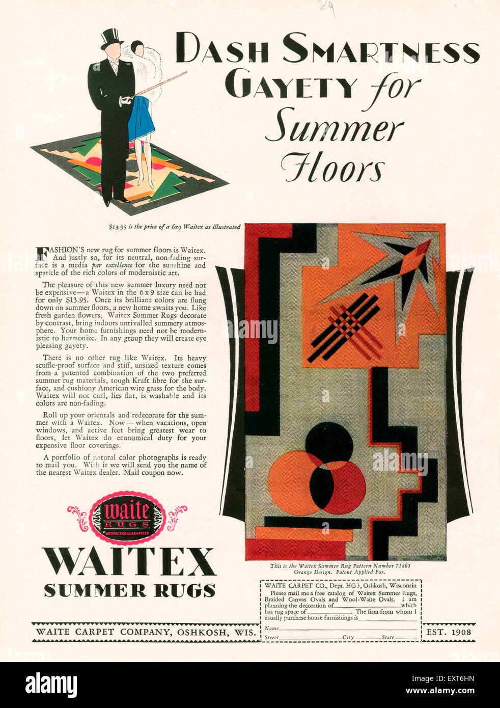 1920s USA Waitex Magazine Advert Stock Photo - Alamy