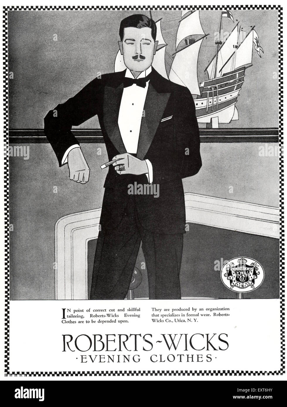1920s USA Robert Wicks Magazine Advert Stock Photo - Alamy