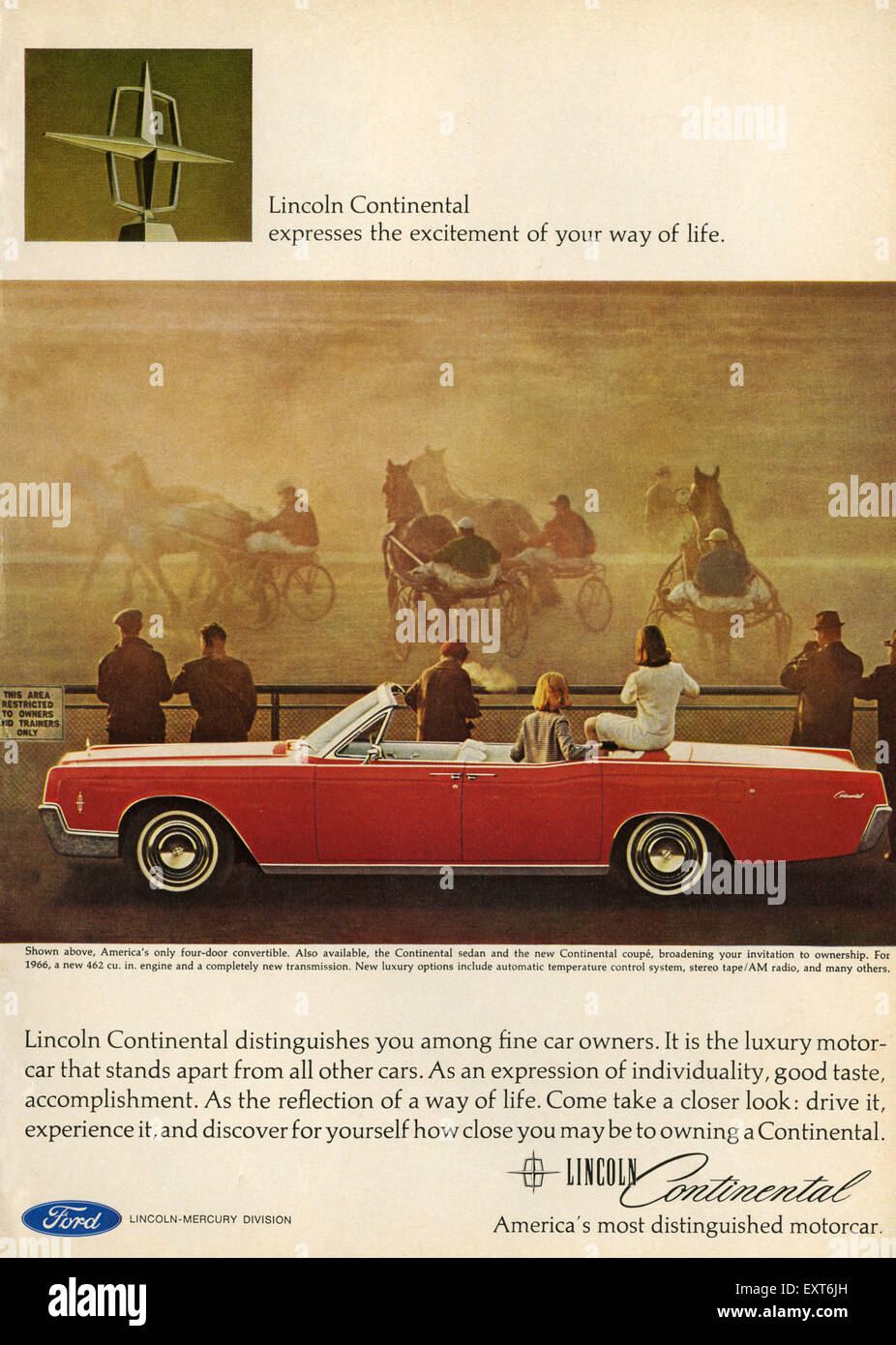 1960s USA Lincoln Magazine Advert Stock Photo - Alamy