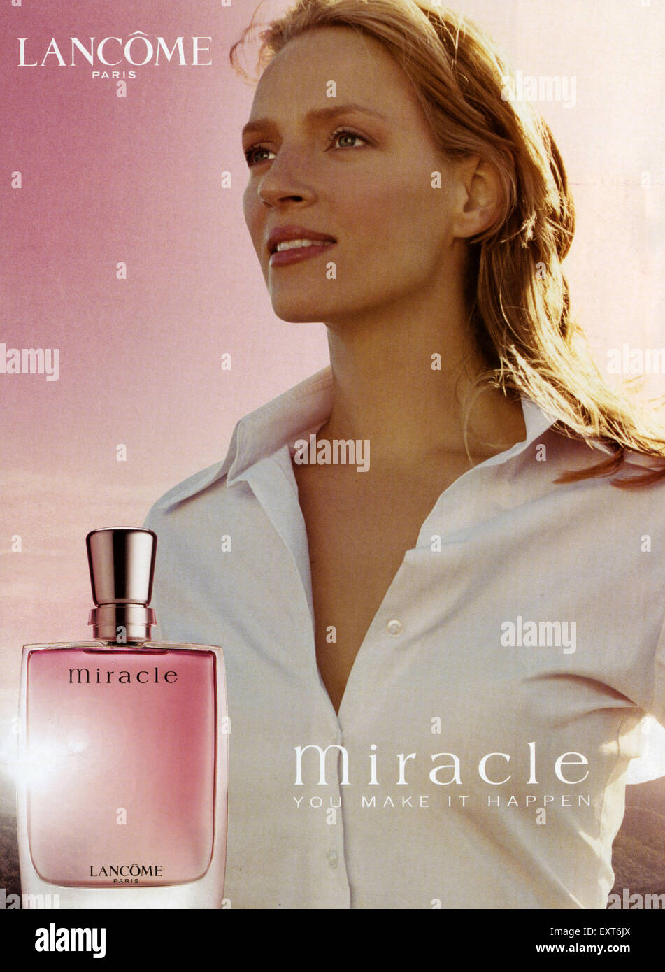 2000s UK Lancome Miracle Magazine Advert Stock Photo - Alamy