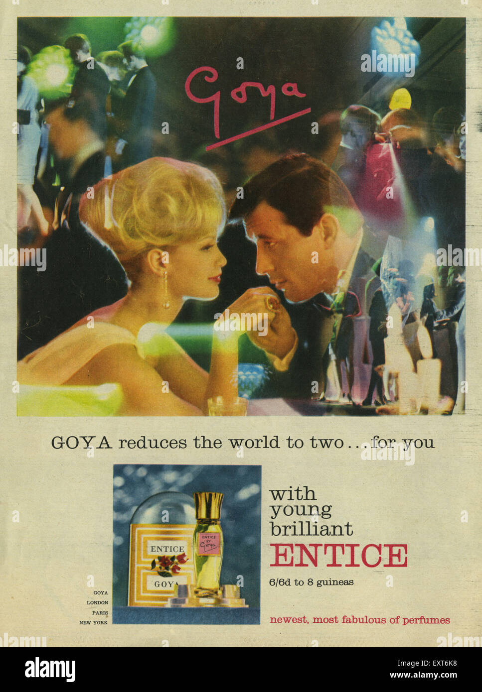 1950s UK Goya Entice Magazine Advert Stock Photo - Alamy