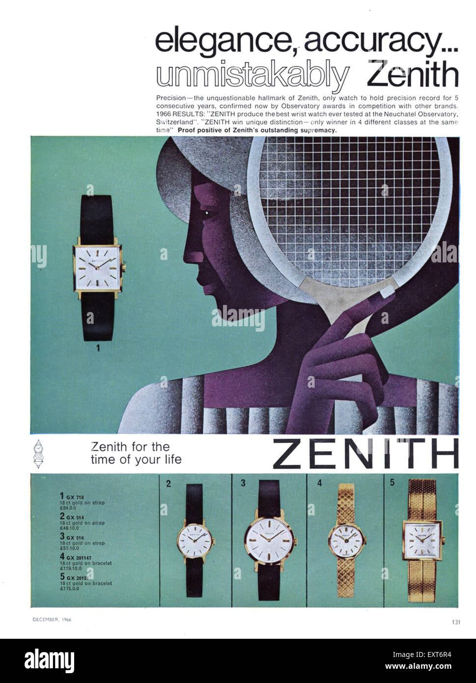 1960s UK Zenith Magazine Advert Stock Photo - Alamy