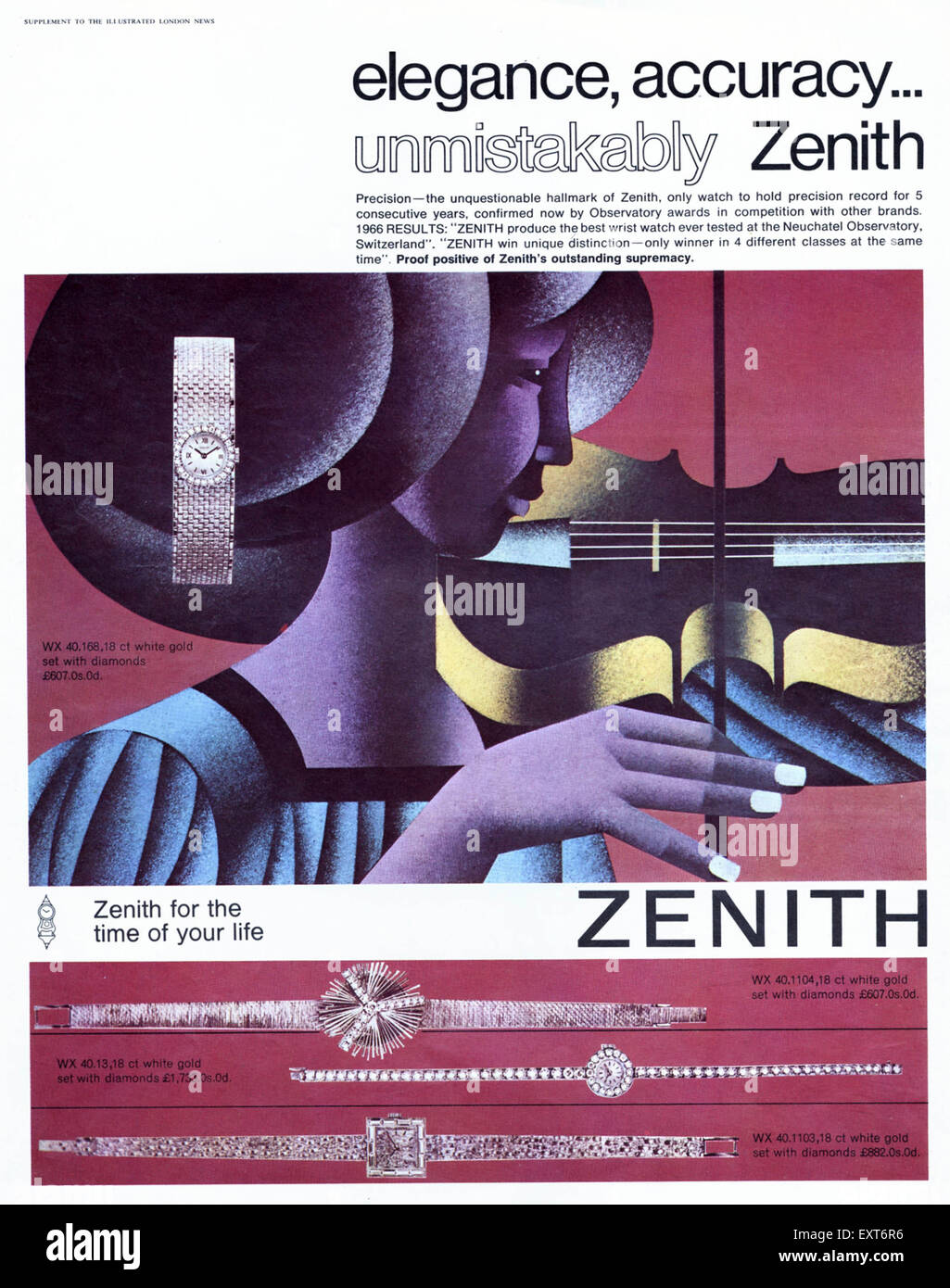 1960s UK Zenith Magazine Advert Stock Photo - Alamy