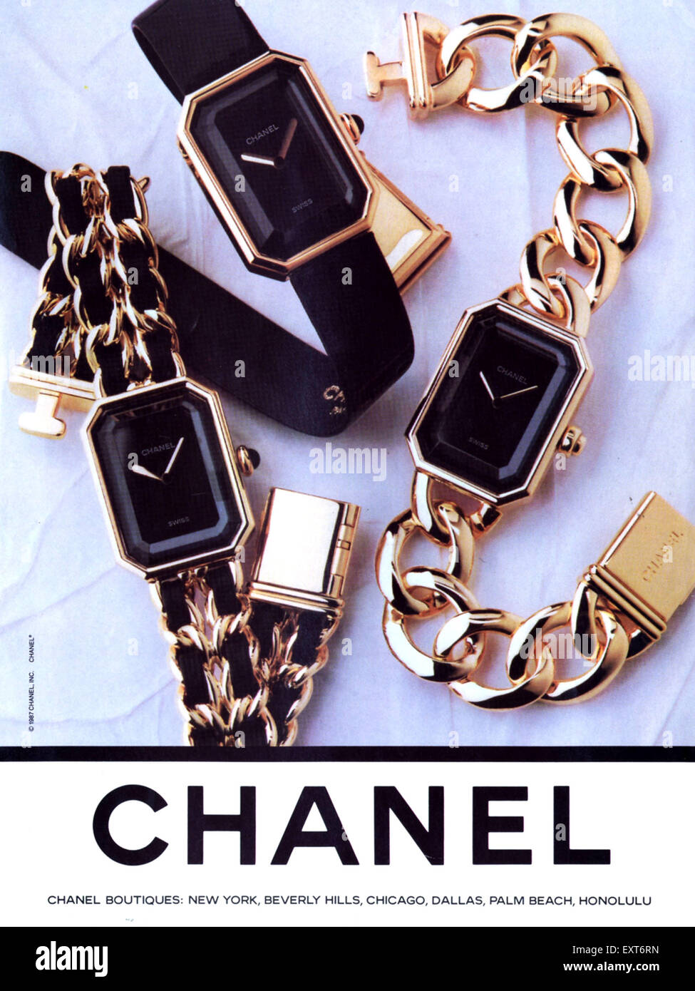 1980s UK Chanel Magazine Advert Stock Photo - Alamy