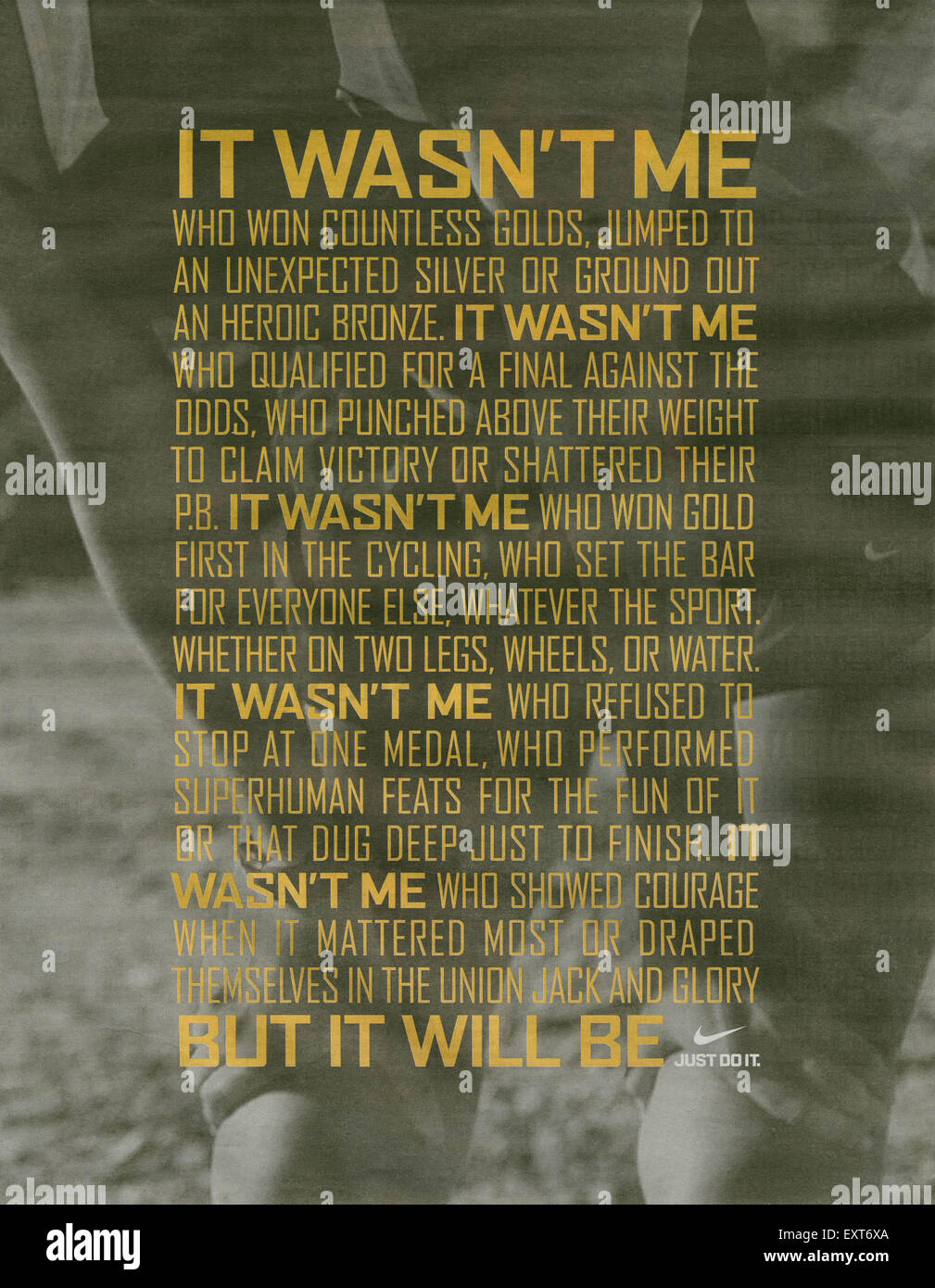 2000s UK Nike Newspaper Advert Stock Photo - Alamy