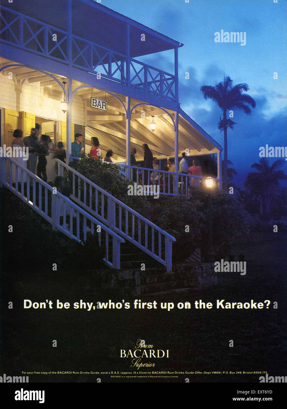 1990s USA Bacardi Magazine Advert Stock Photo - Alamy