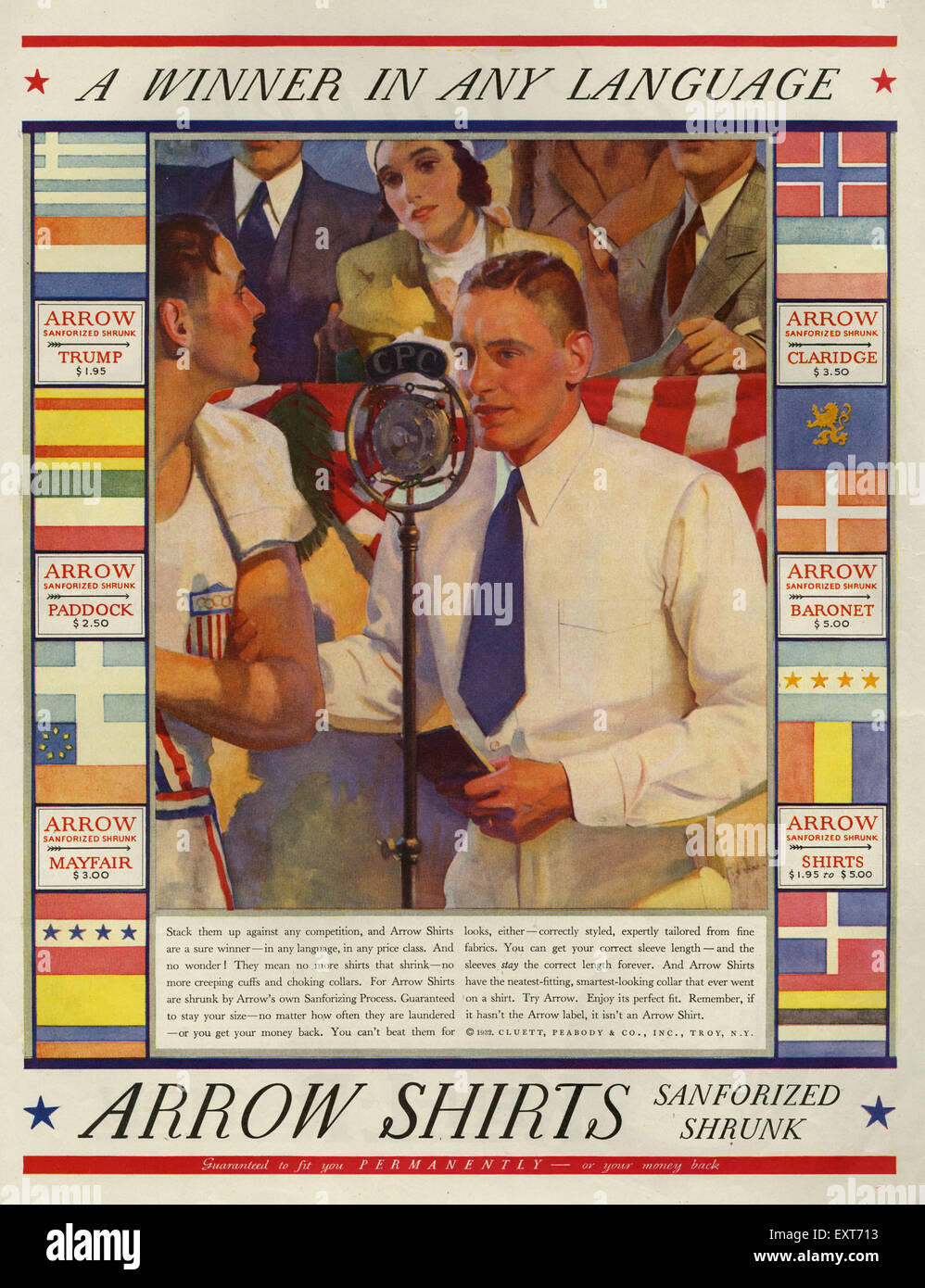 1930s USA Arrow Magazine Advert Stock Photo - Alamy