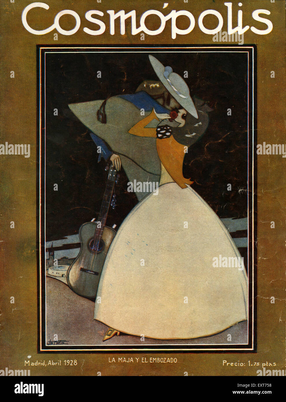 1920s Spain Cosmopolis Magazine Cover Stock Photo - Alamy