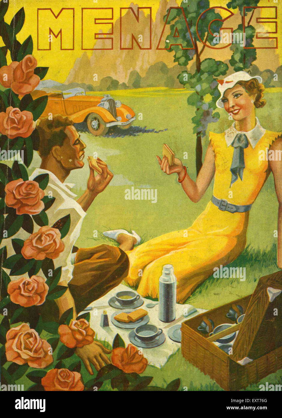 1930s France Menage Magazine Cover Stock Photo - Alamy